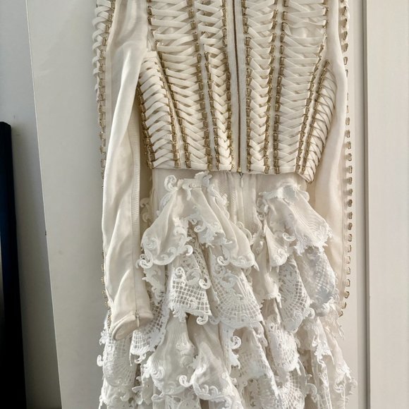 Zimmermann | Dresses | Zimmermann Coaster Beaded Laceup Minidress ...